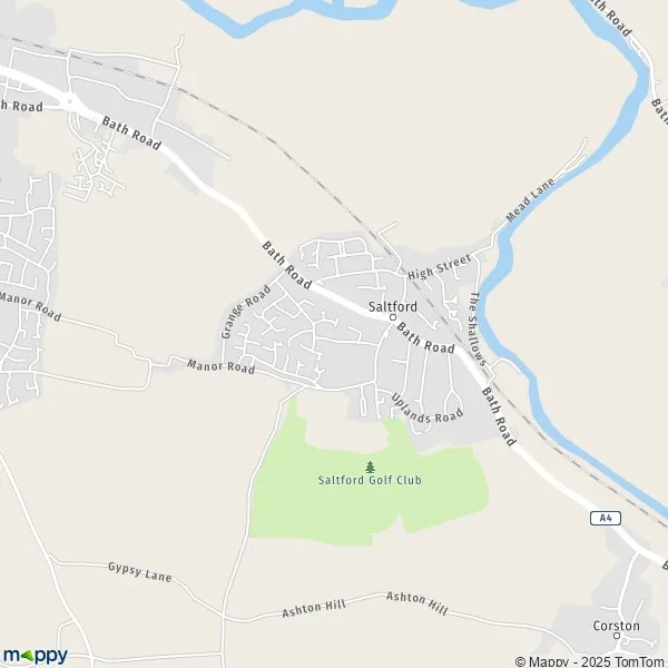 Map Saltford: map of Saltford, Bath and North East Somerset BS31 3 and ...
