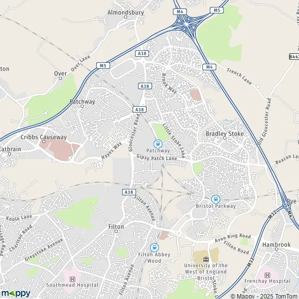 Map Filton: map of Filton, South Gloucestershire BS34 7 and practical ...
