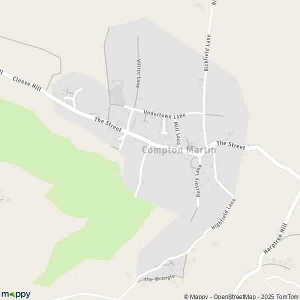 Map Compton Martin: map of Compton Martin, Bath and North East Somerset ...