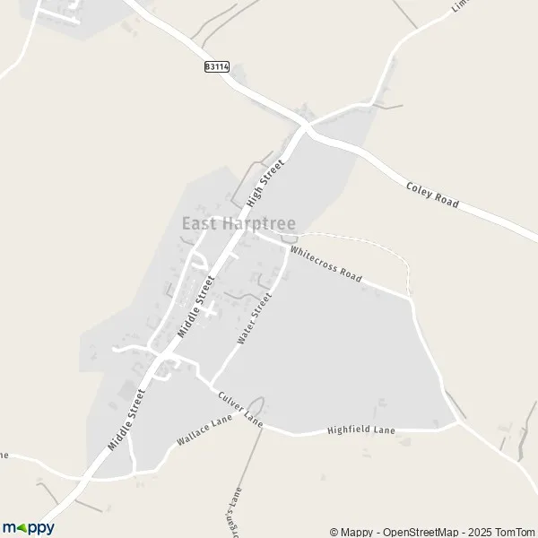 Map East Harptree: map of East Harptree, Bath and North East Somerset ...