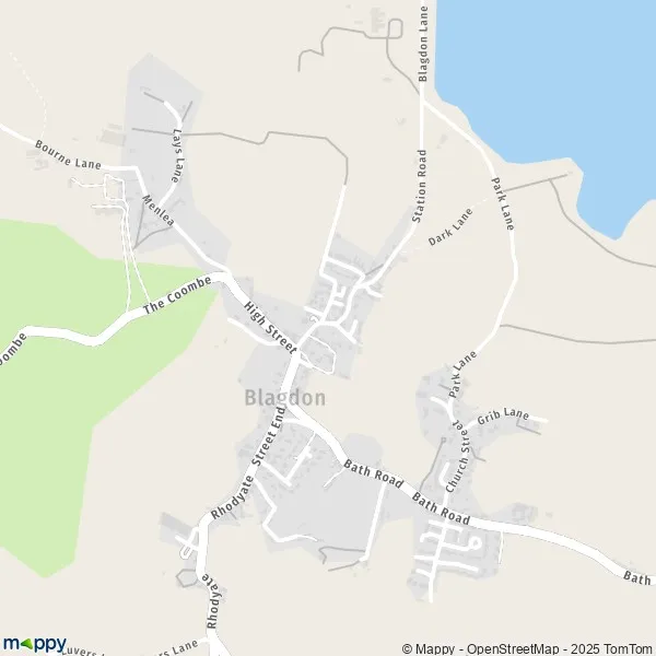 Map Blagdon: map of Blagdon, North Somerset BS40 7 and practical ...