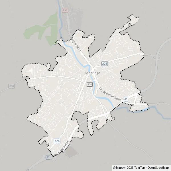Map Banbridge: map of Banbridge, Armagh, Banbridge and Craigavon BT32 4 ...