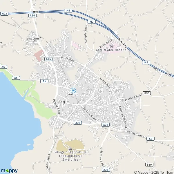 Map Antrim: map of Antrim, Antrim and Newtownabbey BT41 4 and practical ...