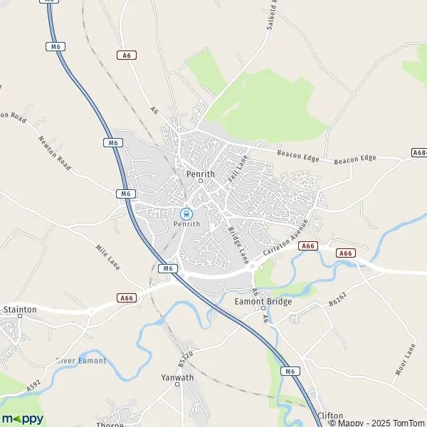 Map Penrith: map of Penrith, Westmorland and Furness CA11 7 and ...