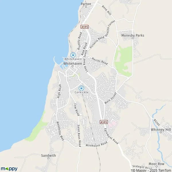 Map Whitehaven: map of Whitehaven, Allerdale CA28 7 and practical ...