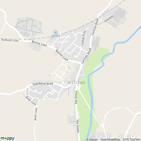 Map Dalston: map of Dalston, Allerdale CA5 7 and practical information