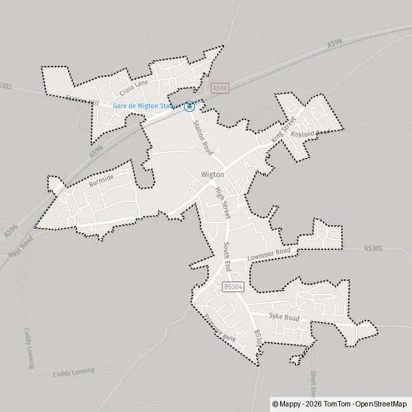 Map Wigton: map of Wigton, Allerdale CA7 9 and practical information