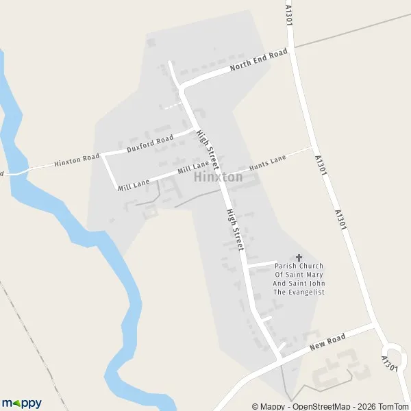 Map Hinxton: map of Hinxton, South Cambridgeshire CB10 1 and practical ...