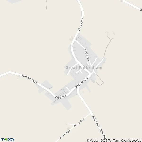 Map Great Wilbraham: map of Great Wilbraham, South Cambridgeshire CB21 ...