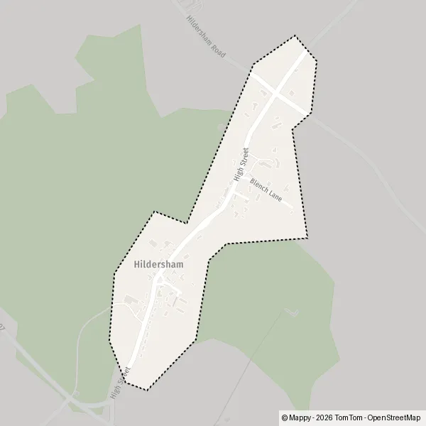 Map Hildersham: map of Hildersham, South Cambridgeshire CB21 6 and ...