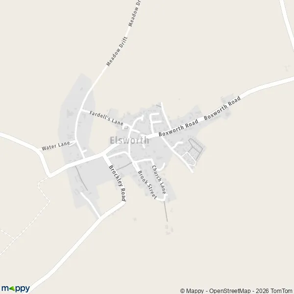 Map Elsworth: map of Elsworth, South Cambridgeshire CB23 4 and ...