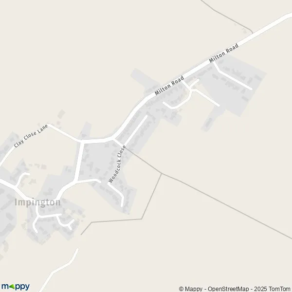 Map Impington: map of Impington, South Cambridgeshire CB24 9 and ...