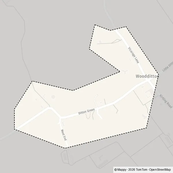 Map Woodditton: map of Woodditton, East Cambridgeshire CB8 9 and ...
