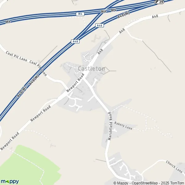 Map Castleton: map of Castleton, Newport CF3 2 and practical information