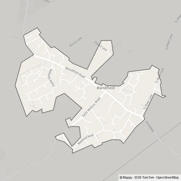 Map Marshfield: map of Marshfield, Newport CF3 2 and practical information