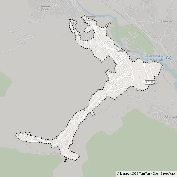 Map Aberaman: map of Aberaman, Rhondda Cynon Taff CF44 6 and practical ...