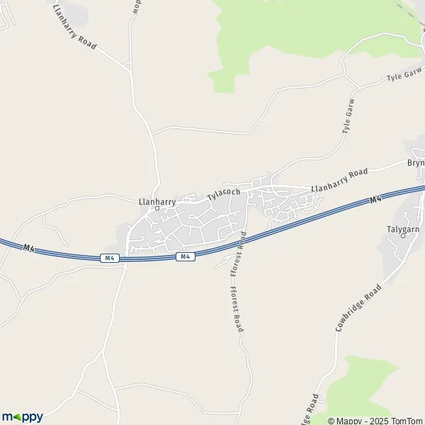 Map Llanharry: map of Llanharry, Rhondda Cynon Taff CF72 9 and ...