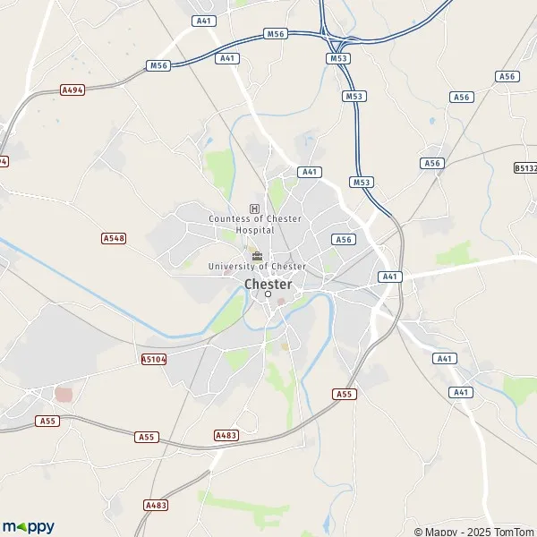 Map Saughall: map of Saughall (CH1 6) and practical information