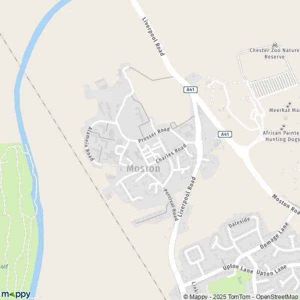 Map Moston: map of Moston, Cheshire West and Chester CH2 4 and ...