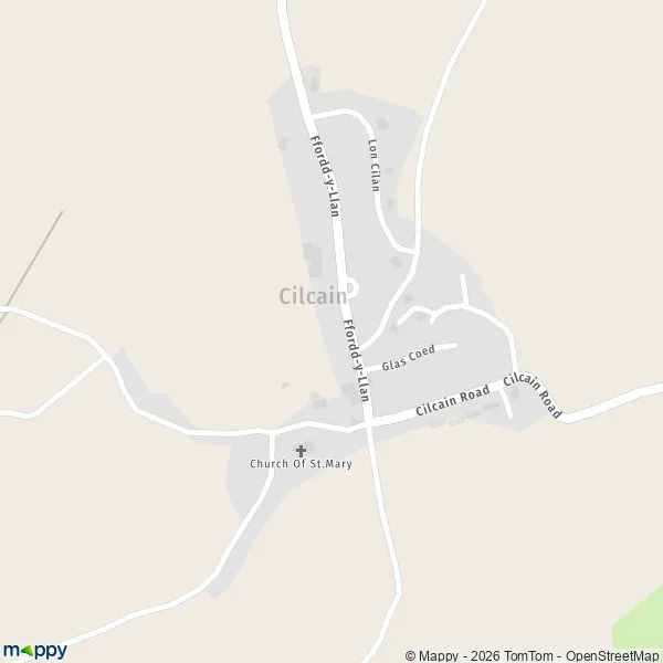 Map Cilcain: map of Cilcain, Flintshire CH7 5 and practical information