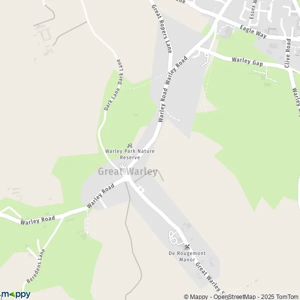 Map Great Warley: map of Great Warley, Brentwood CM13 3 and practical ...