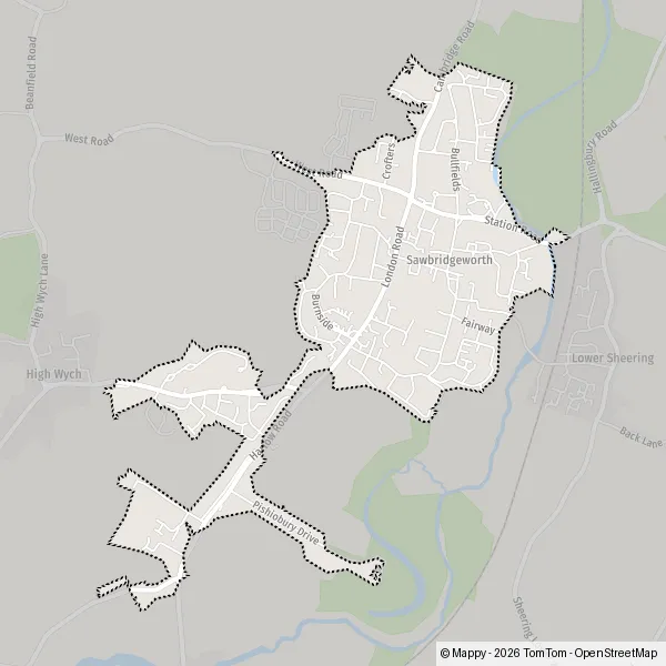 Map Sawbridgeworth: map of Sawbridgeworth, East Hertfordshire CM21 9 ...