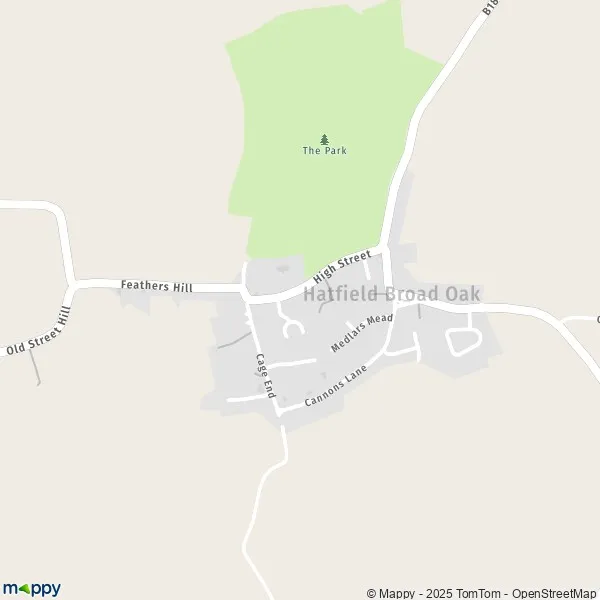 Map Hatfield Broad Oak: map of Hatfield Broad Oak, Uttlesford CM22 7 ...