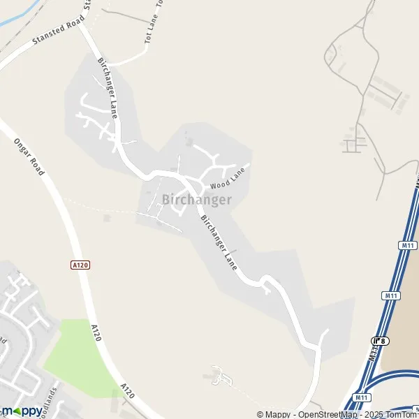 Map Birchanger: map of Birchanger, Uttlesford CM23 5 and practical ...