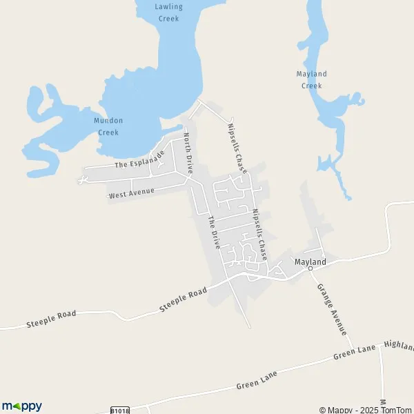 Map Mayland: map of Mayland, Maldon CM3 6 and practical information