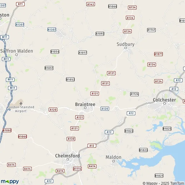 Map Braintree: map of Braintree (CM3) and practical information