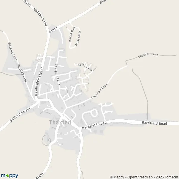 Map Thaxted: map of Thaxted, Uttlesford CM6 2 and practical information