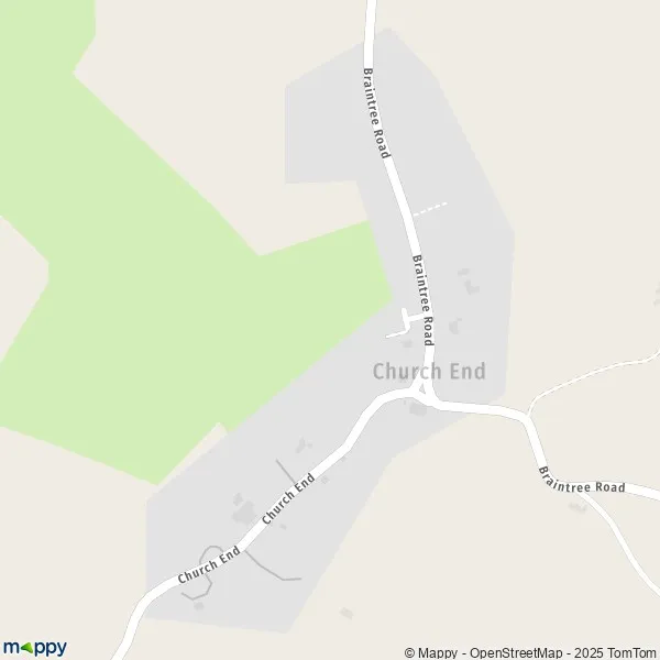 Map Church End: map of Church End, Braintree CM7 5 and practical ...