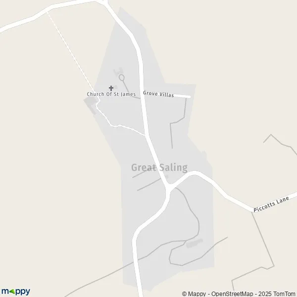 Map Great Saling: map of Great Saling, Braintree CM7 5 and practical ...