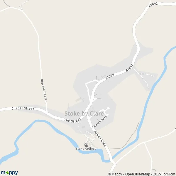 Map Stoke by Clare: map of Stoke by Clare, Saint Edmundsbury CO10 8 and ...