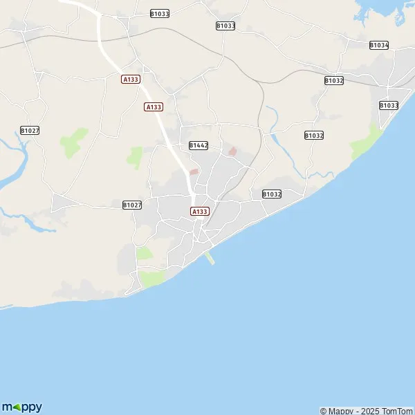 Map Clacton-on-Sea: map of Clacton-on-Sea, Tendring CO15 1 and ...