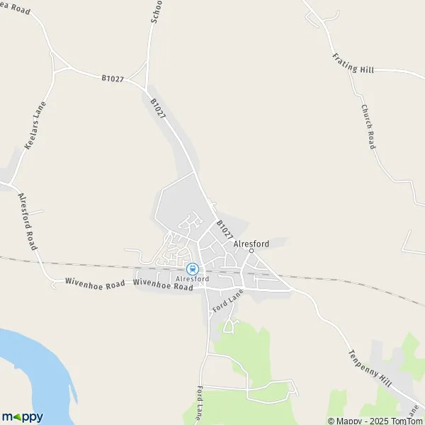 Map Alresford: map of Alresford, Tendring CO7 8 and practical information