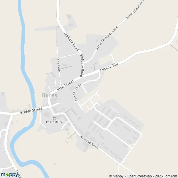 Map Bures Station: map of Bures Station (Railway Station), Braintree ...