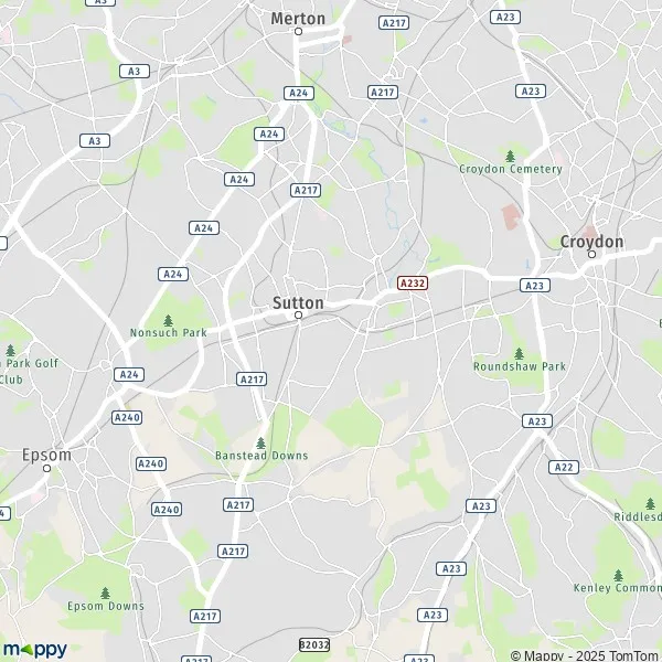 Map Sutton: map of Sutton (CR0 3) and practical information