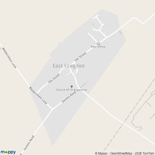 Map East Langdon: map of East Langdon, Dover CT15 5 and practical ...