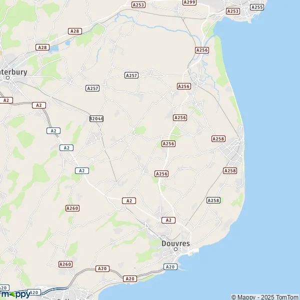 Map Ware: map of Ware (CT3 2) and practical information