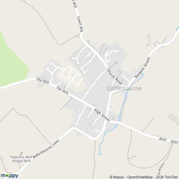 Map Littlebourne: map of Littlebourne, Canterbury CT3 1 and practical ...