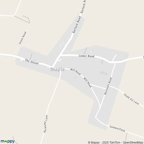 Map Staple: map of Staple, Dover CT3 1 and practical information