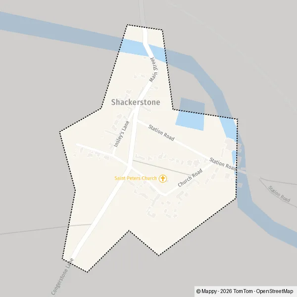 Map Shackerstone: map of Shackerstone, Hinckley and Bosworth CV13 6 and ...