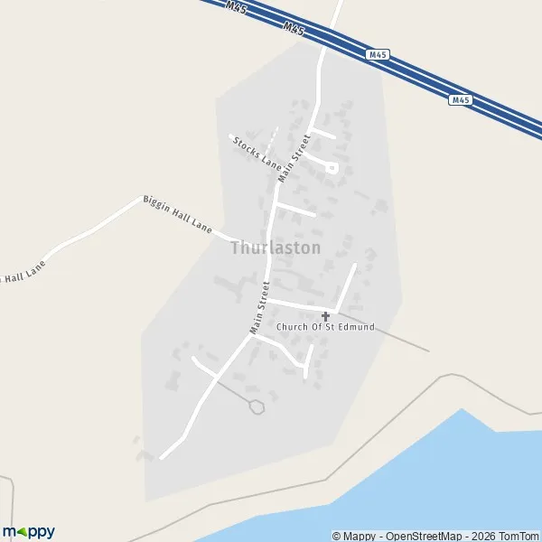 Map Thurlaston: map of Thurlaston, Rugby CV23 9 and practical information