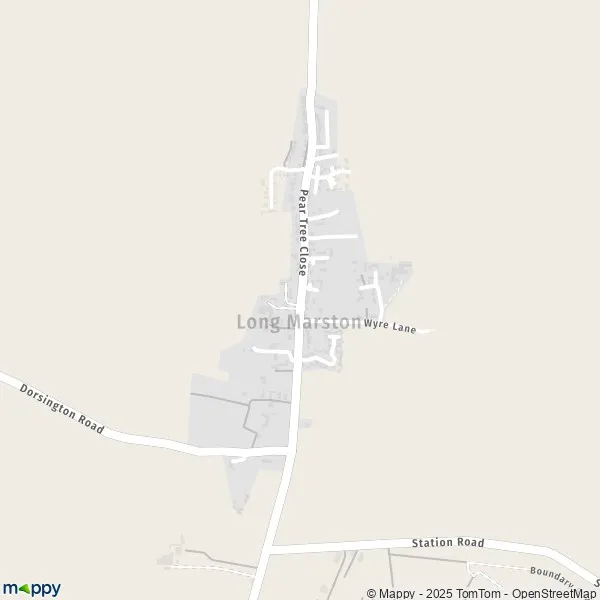 Map Long Marston: map of Long Marston, Stratford-Upon-Avon CV37 8 and ...