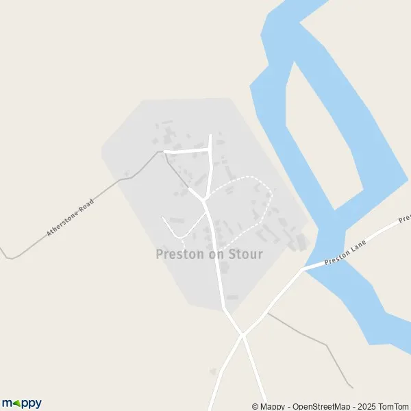 Map Preston on Stour: map of Preston on Stour, Stratford-Upon-Avon CV37 ...