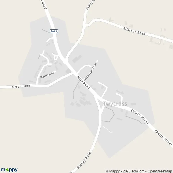 Map Twycross: map of Twycross, Hinckley and Bosworth CV9 3 and ...