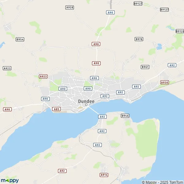 Map Dundee: map of Dundee (DD1 2) and practical information