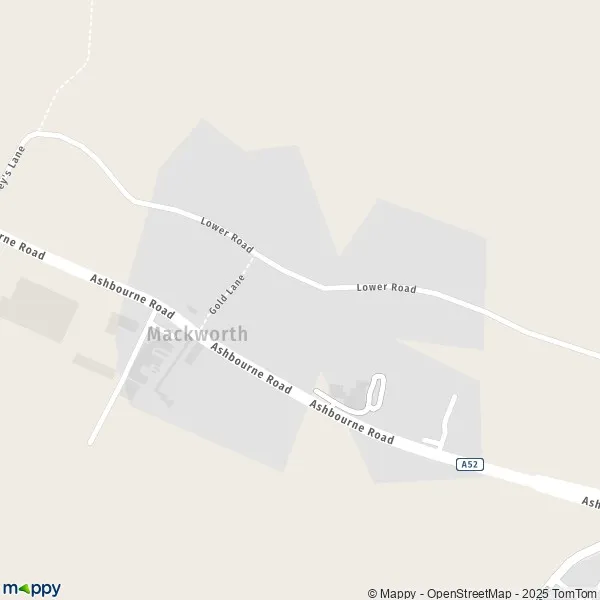 Map Mackworth: map of Mackworth, Amber Valley DE22 4 and practical ...