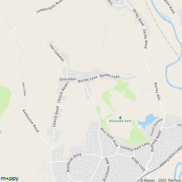 Map Quarndon: map of Quarndon, Amber Valley DE22 5 and practical ...